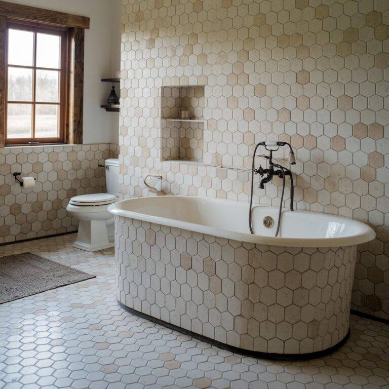 Use Tiles Effectively in a Farmhouse Bathroom - INFOR EASY HOME