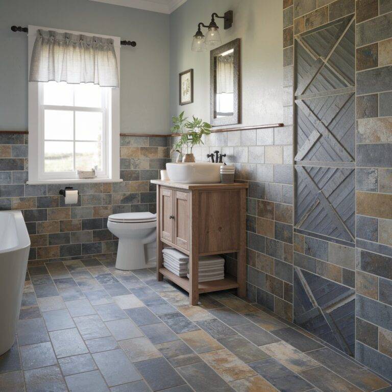 Use Tiles Effectively in a Farmhouse Bathroom - INFOR EASY HOME
