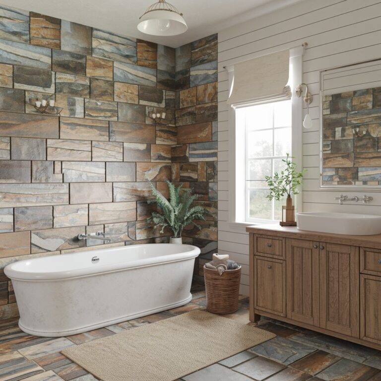 Use Tiles Effectively in a Farmhouse Bathroom - INFOR EASY HOME