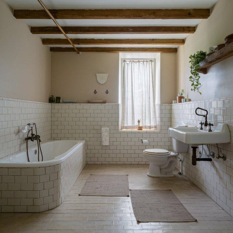 Use Tiles Effectively in a Farmhouse Bathroom - INFOR EASY HOME