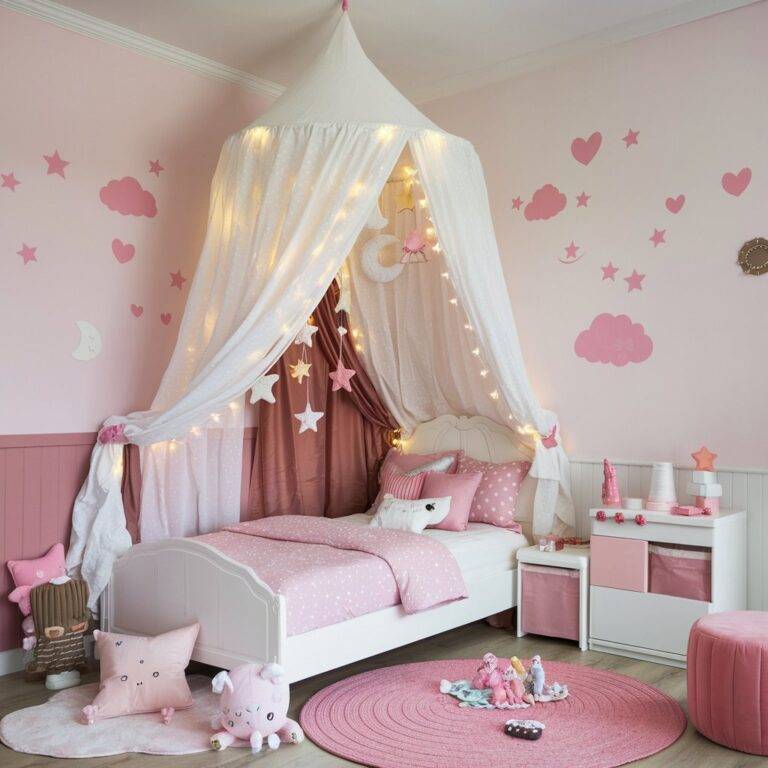 32 Girls' Canopy Bed Decor Ideas for a Magical Bedroom Makeover - INFOR EASY HOME