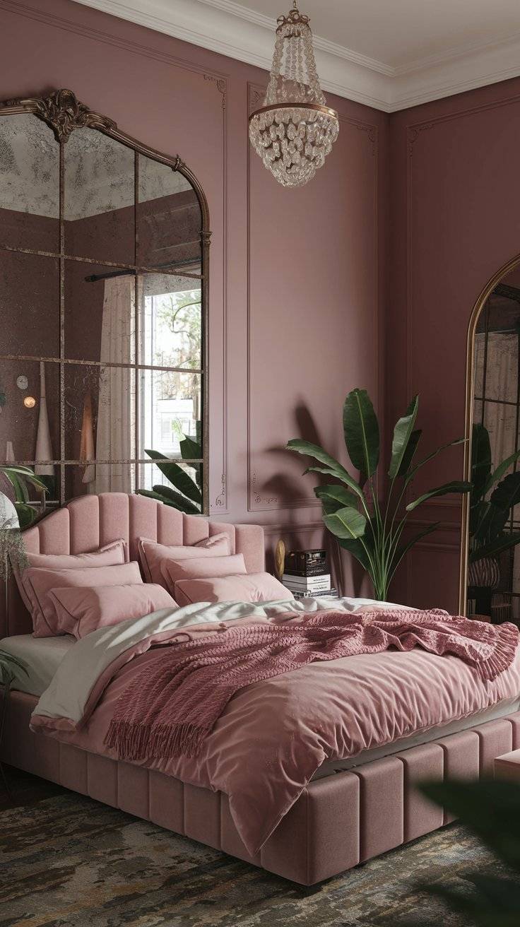 Dusty Pink Bedroom Makeover 40 Stylish and Dreamy Ideas - INFOR EASY HOME
