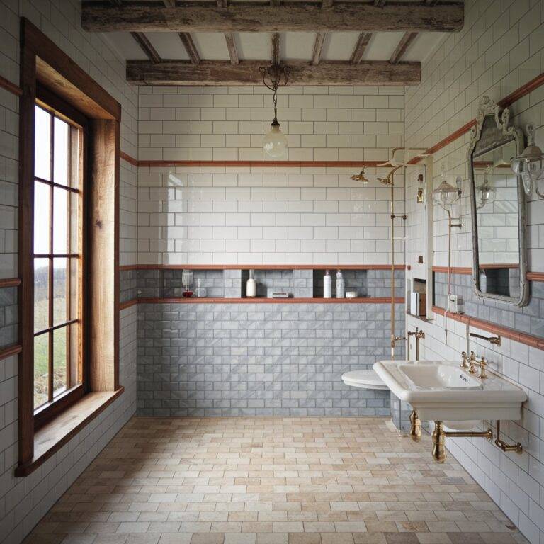 Use Tiles Effectively in a Farmhouse Bathroom - INFOR EASY HOME