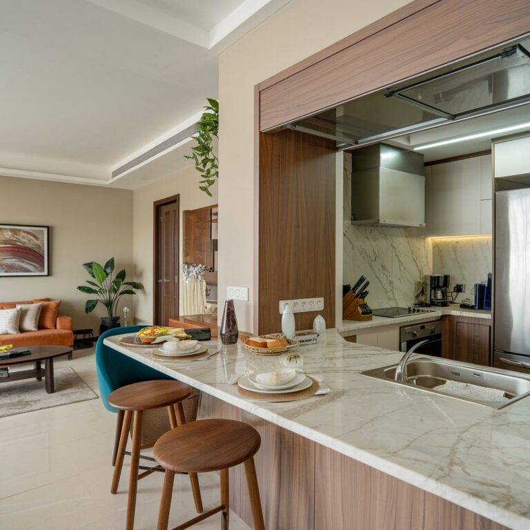 30 Smart Ways to Open Your Kitchen into the Living Room - INFOR EASY HOME