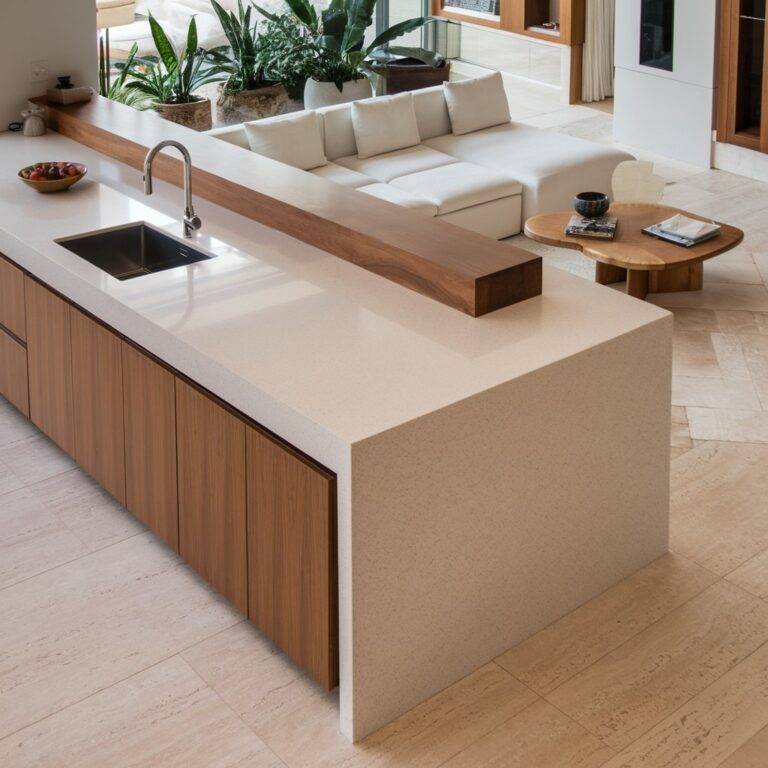 30 Smart Ways to Open Your Kitchen into the Living Room - INFOR EASY HOME