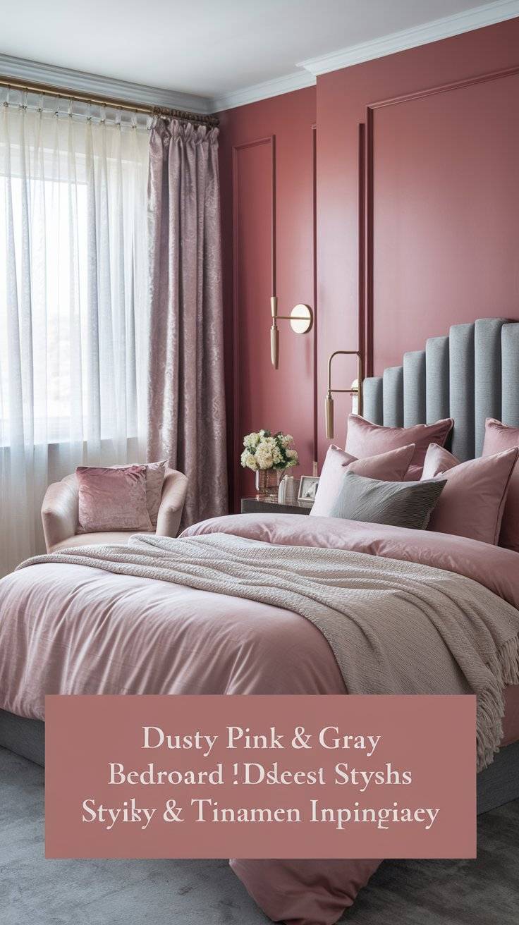 Soft & Cozy Dusty Pink Bedroom Ideas: 50 Elegant Designs - INFOR EASY HOME