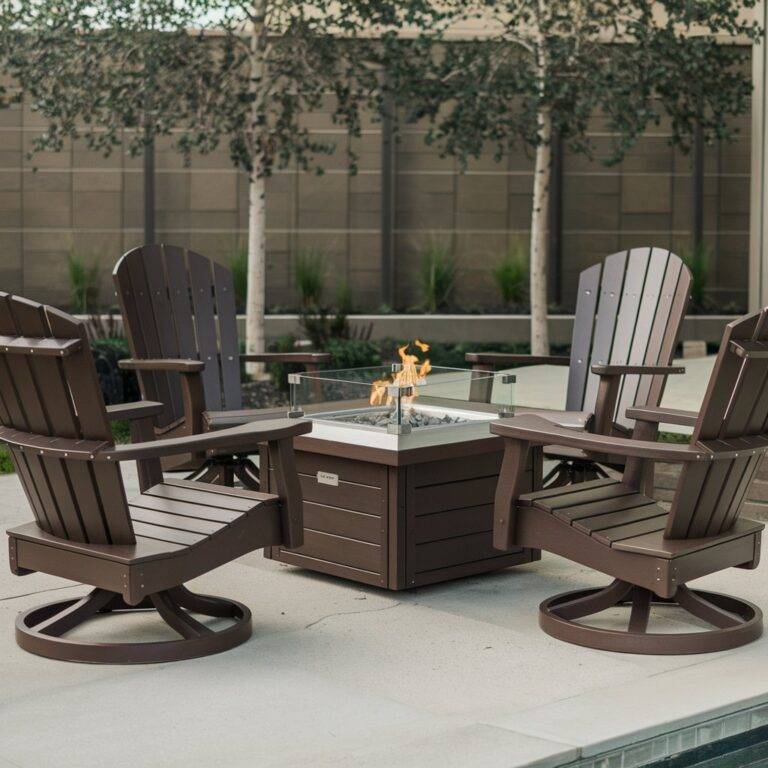 25 MFSTUDIO 4-Piece Patio Furniture Sets with Fire Pits