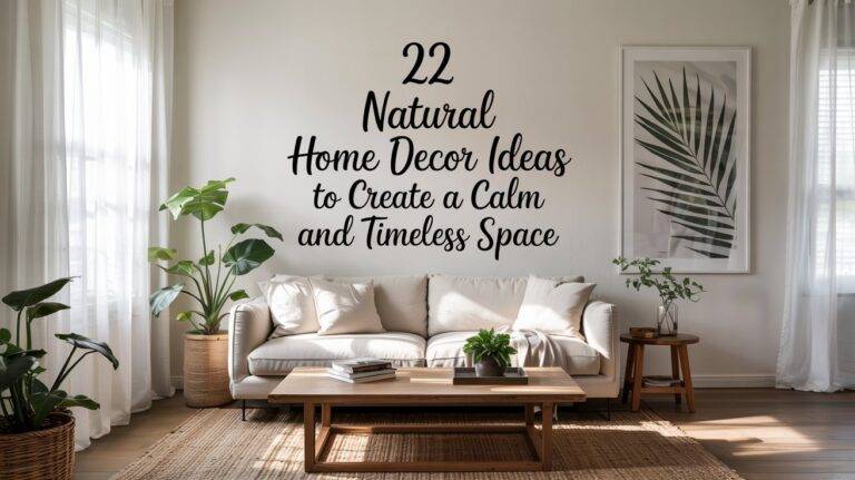 Natural Home Decor Ideas to Create a Calm and Timeless Space