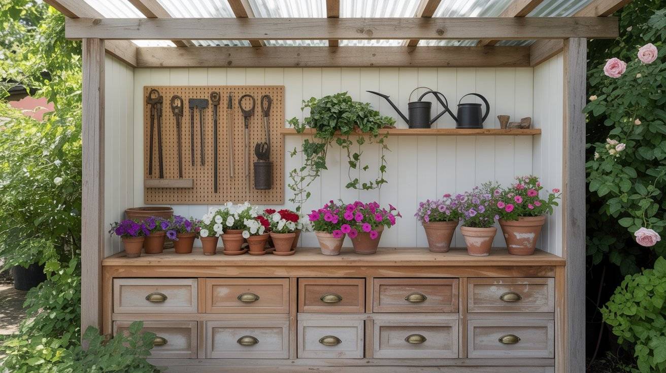 25 Inspiring Potting Station Setups for a Dreamy Backyard Garden