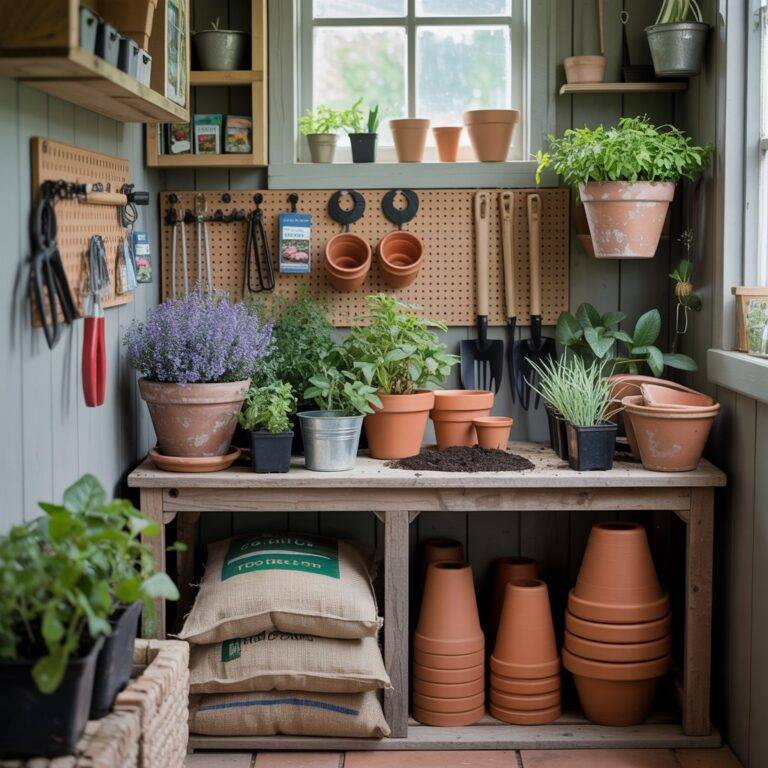 25 Inspiring Potting Station Setups for a Dreamy Backyard Garden