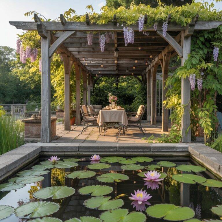 26 Dreamy Garden Ideas to Blend Relaxing Patios with Magical Ponds