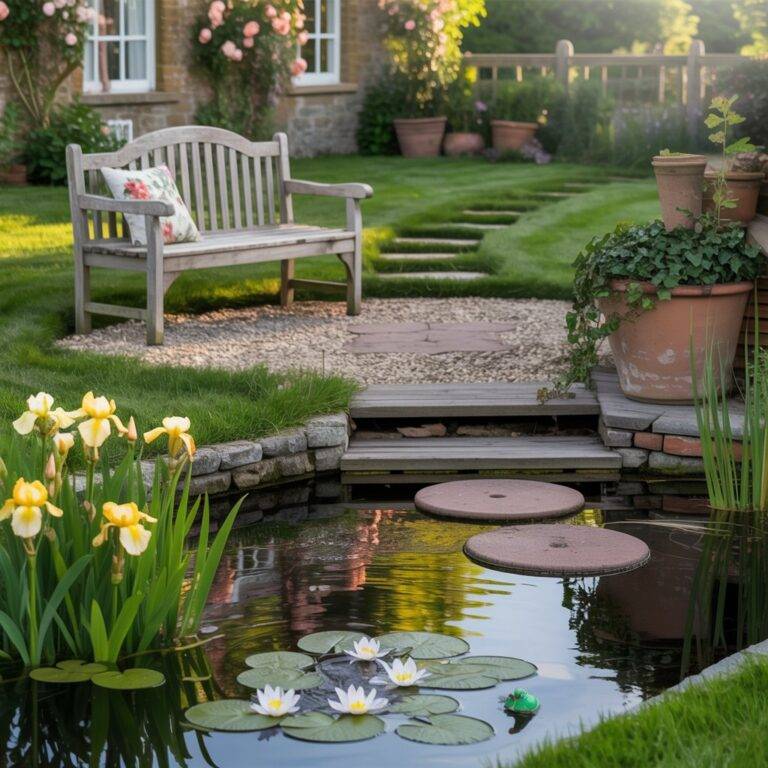 26 Dreamy Garden Ideas to Blend Relaxing Patios with Magical Ponds