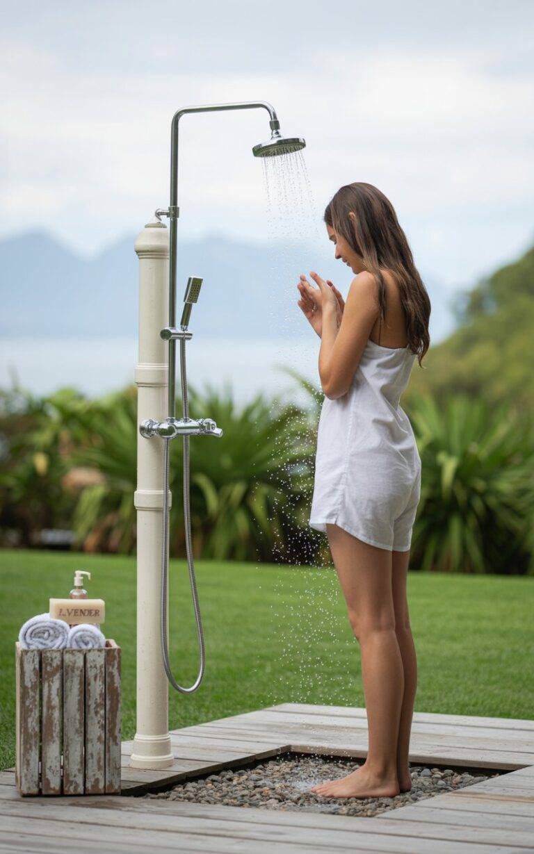 26 Backyard Shower Ideas That Turn Your Outdoor Space Into a Spa ...
