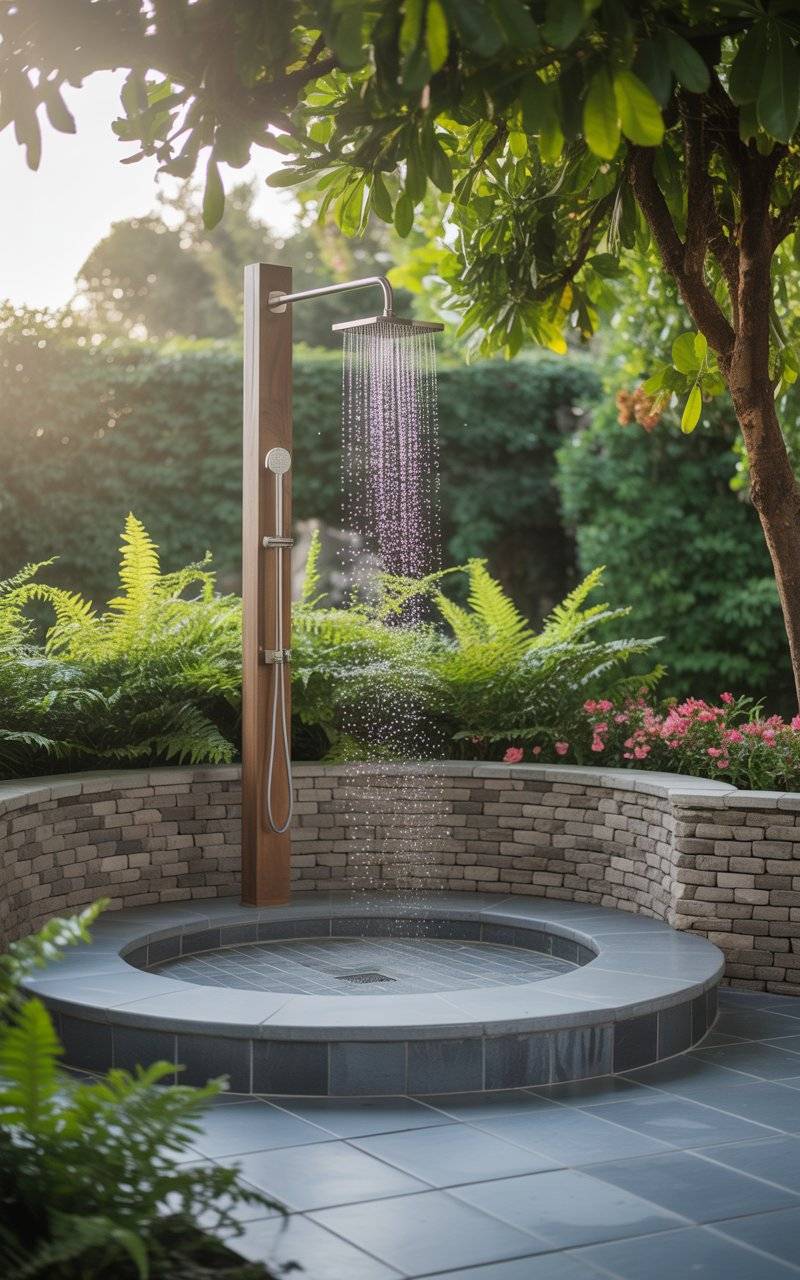 26 Backyard Shower Ideas That Turn Your Outdoor Space Into a Spa ...