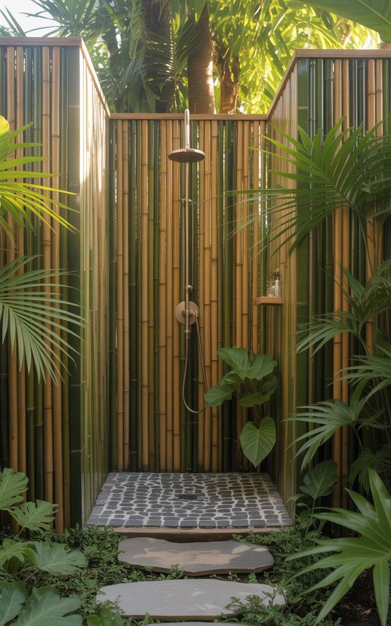 26 Backyard Shower Ideas That Turn Your Outdoor Space Into a Spa ...