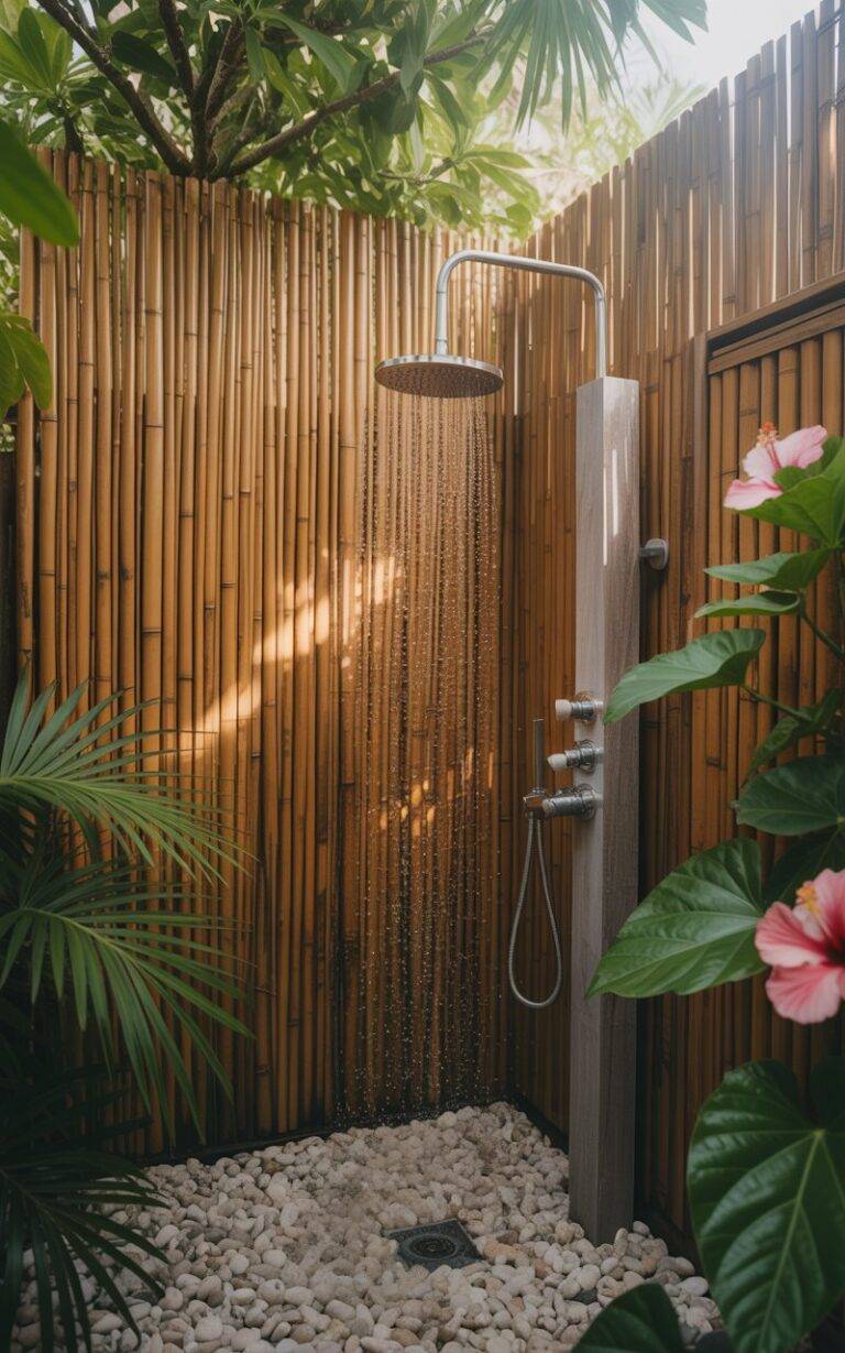 26 Backyard Shower Ideas That Turn Your Outdoor Space Into a Spa ...