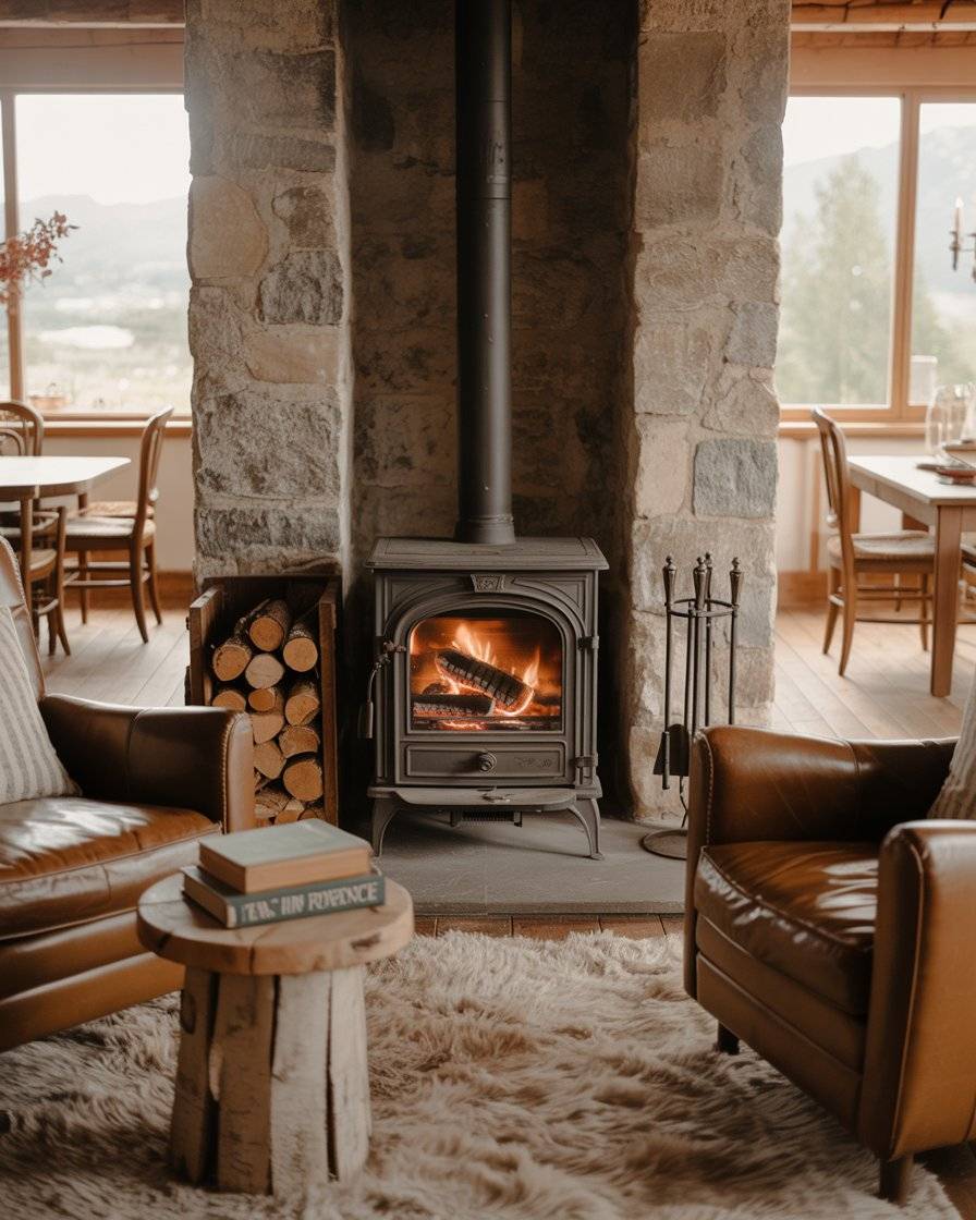 21 Cozy Living Room Ideas with Wood Stoves - INFOR EASY HOME