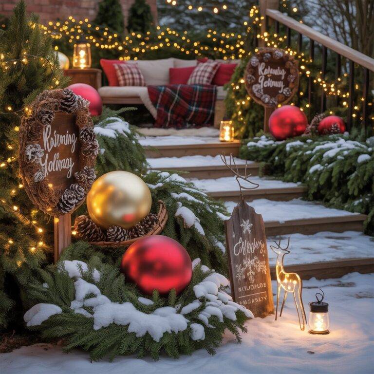 Enchanting Christmas Garden Designs for a Cozy, Festive Backyard ...