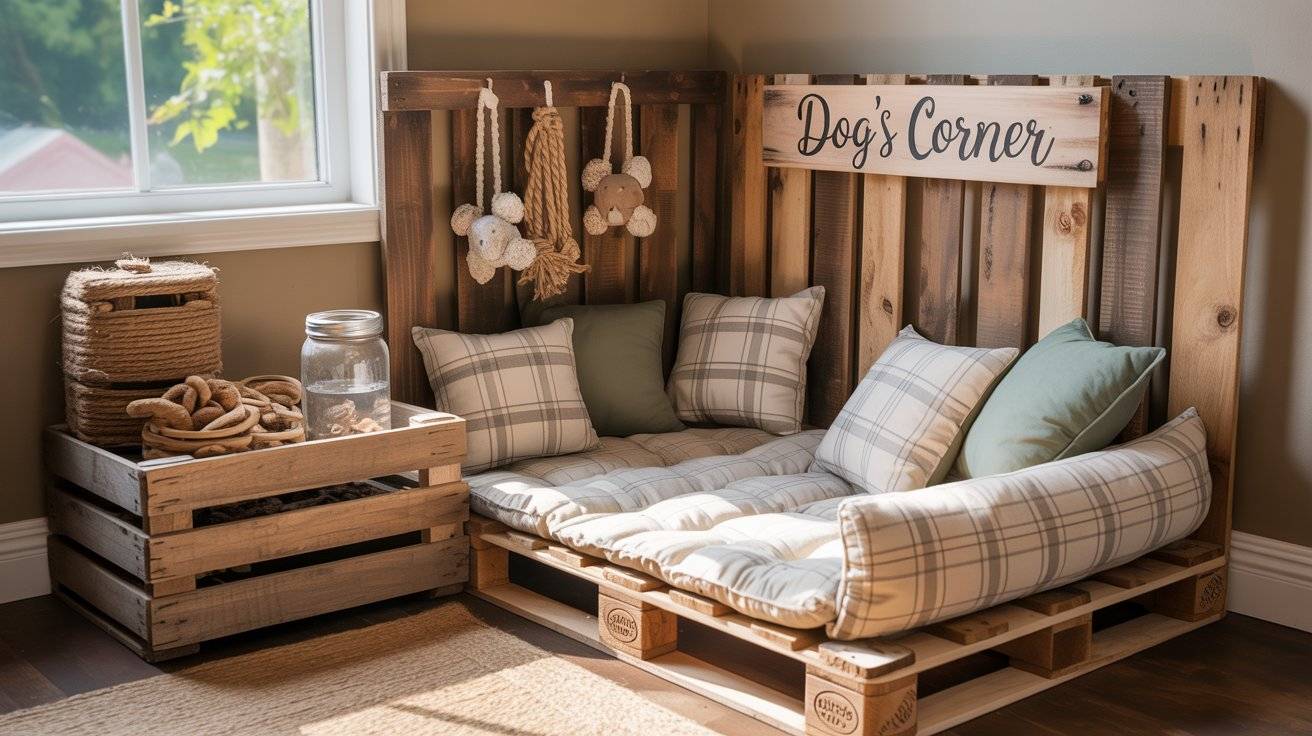 DIY Dog Corner Makeovers Using Pallets, Crates & Budget Friendly Decor ...
