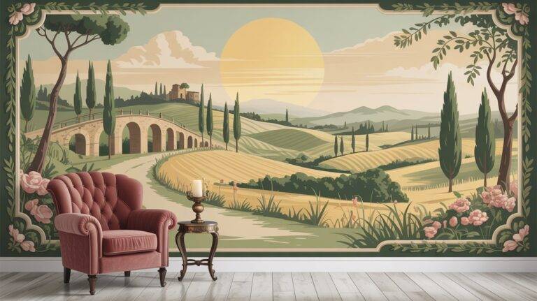 Elegant Escape with Vintage European Landscape Peel and Stick Murals ...